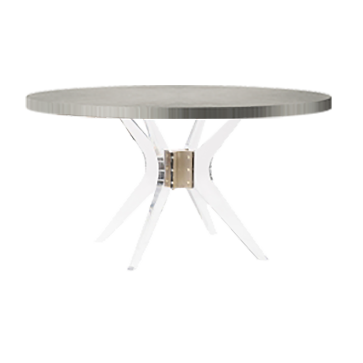 Ariel Round Dining Table - Satin Brass Accent – Belle Meade Signature