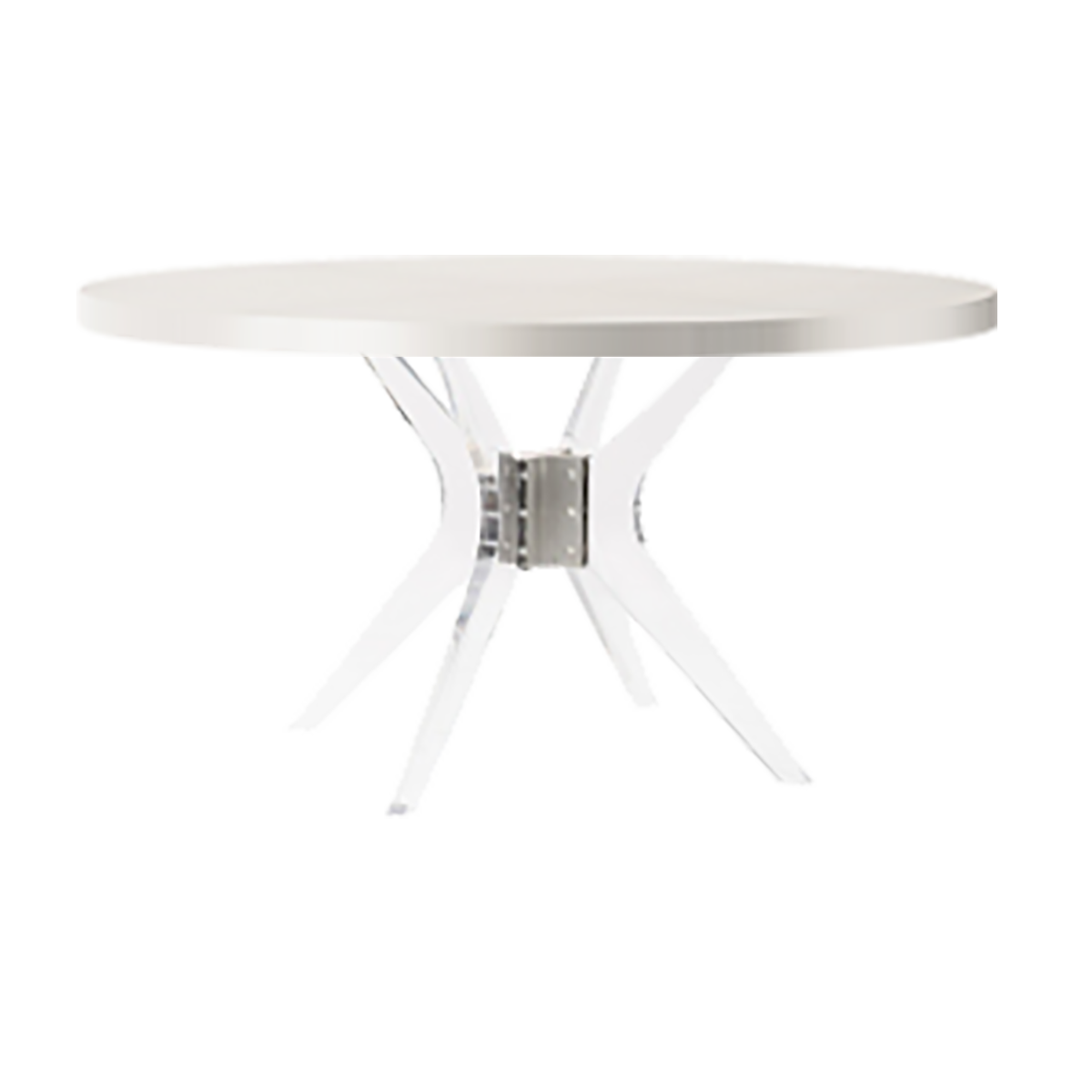 Ariel Round Dining Table - Brushed Nickel Accent – Belle Meade Signature